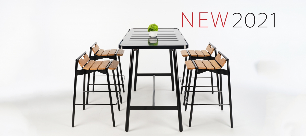 Site Furnishings at Dumor - Benches Receptacles Tables